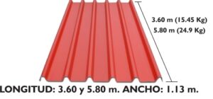 Plancha Trapezoidal UPVC 3.60 X 1.13 m. X 2 mm Azul – Buscal S.A.C